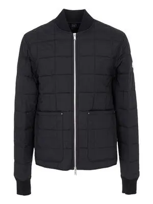 Moose Knuckles Quilted Long Sleeve Zip-up Jacket - Black