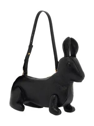 Thom Browne Squirrel-motif Zipped Shoulder Bag - Black