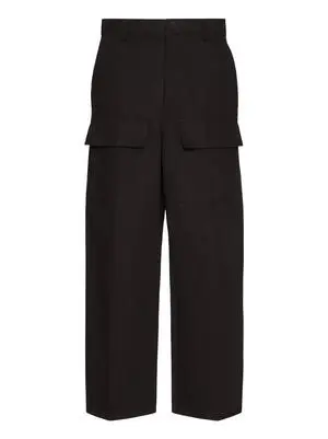 Valentino Garavani Wide Leg Cargo Trousers - Black