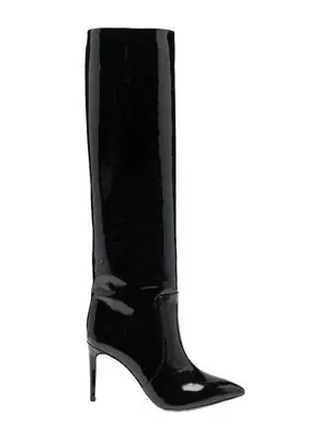Paris Texas Pointed Toe Stiletto Knee High Boots - Black