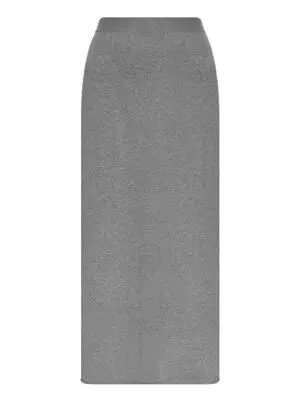LISA YANG The Charlotta Ribbed Knit Maxi Skirt - Gray