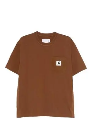 Sacai Short Sleeve T-shirt - Brown