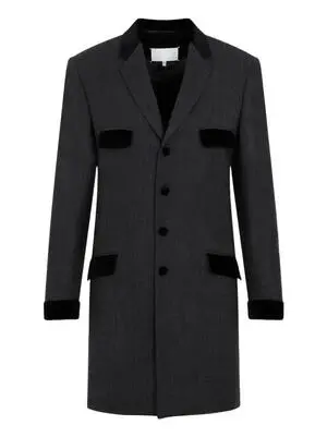 MAISON MARGIELA Single-breasted Wool Coat - Gray