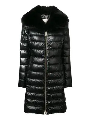 Herno Herno Elisa Down-Padded Coat With Fur Trim Black