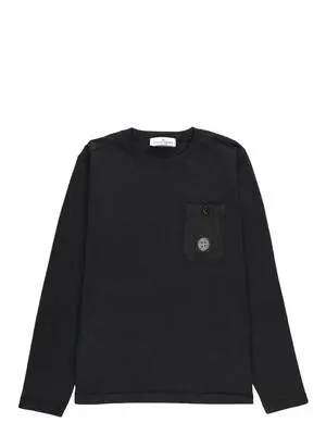 Stone Island Long Sleeve Crewneck T-shirt - Black