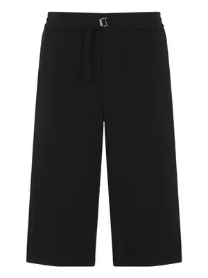 Ami Knee-length Belted Waist Shorts - Black