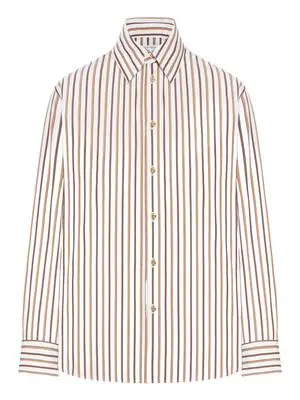 BOTTEGA VENETA Bottega Veneta Striped Cotton Poplin Shirt