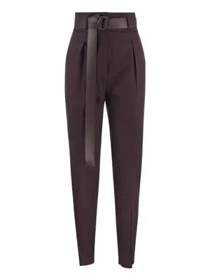 Max Mara Logo Casual Pants - Red