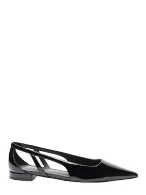 STUART WEITZMAN Cutout Pointed Toe Flats - Black