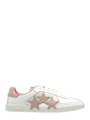Amiri Lace-up Low-top Sneakers With Star Motif - Nude