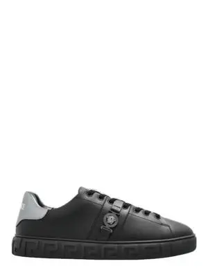 Versace Greca La Medusa-embellished Low-top Sneakers - Black