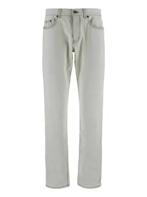 Saint Laurent Mid-rise Slim Cut Jeans - Gray