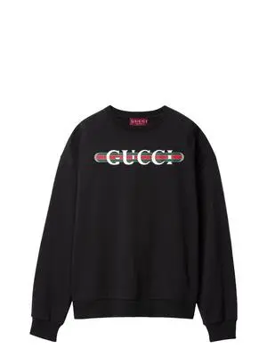 Gucci Gucci Logo Print Sweatshirt Black