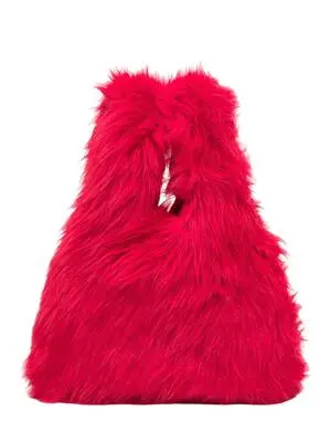 MSGM Fluffy Satchel Bag - Red
