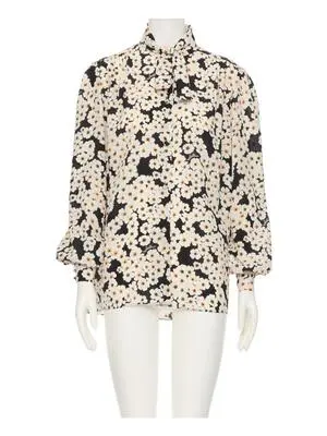 Valentino Garavani Long Sleeve Floral Print Top - White