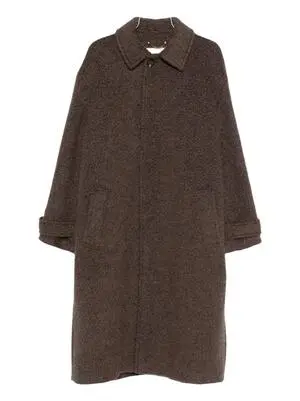 GOLDEN GOOSE Golden Goose Deluxe Brand Long Sleeved Brooch Detailed Coat Brown