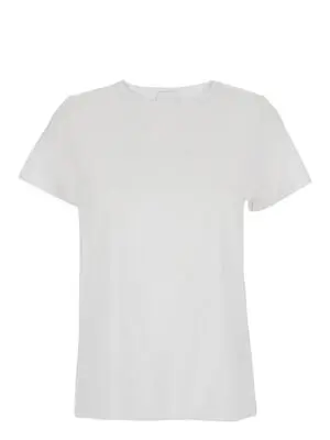 ALLUDE Allude Round Neck Short Sleeve T-Shirt