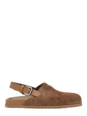 Dolce & Gabbana Logo Plaque Round Toe Mules - Brown