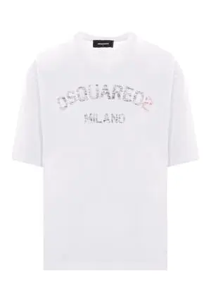Dsquared2 Logo Printed T-shirt - White