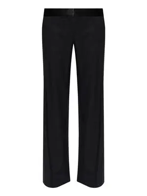 Victoria Beckham Pressed Crease Tailored Trousers - Black