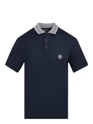 Giorgio Armani Embroidered Logo Polo Shirt - Black