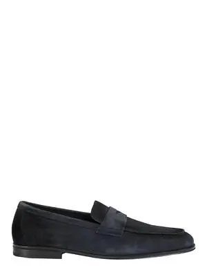 DOUCAL'S Doucal's Nottingham Penny Loafers In Blue Suede Blue