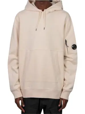 C.P. COMPANY C.P. Company Drawstring Hooded Sweatshirt With Mirrored Sleeve Details Nude