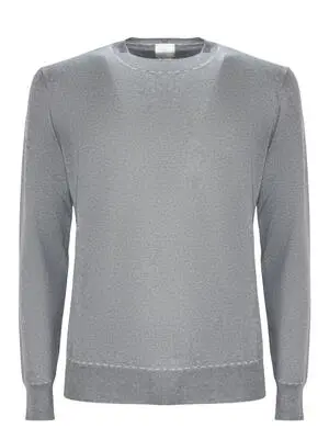 Eleventy Ribbed Trim Knitwear - Gray