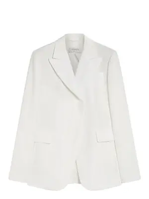 Sportmax Linen And Viscose Twill Blazer - White