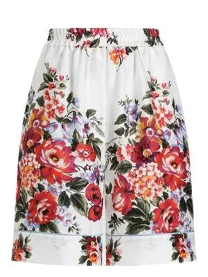 Dolce & Gabbana Floral Print Poplin Shorts - Multicolor