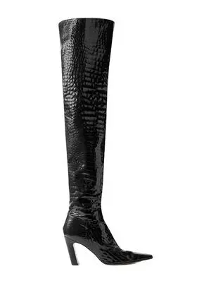 Khaite Marfa 50mm Knee-high Leather Boots - Black