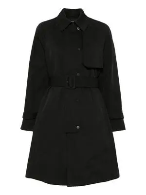 Emporio Armani Twill Trench Coat - Black