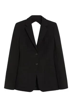 Max Mara Single-breasted Open Back Jacket - Black