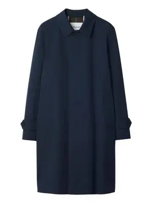 Burberry Long Gabardine Car Coat - Black