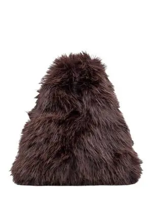 MSGM Fluffy Satchel Bag - Black
