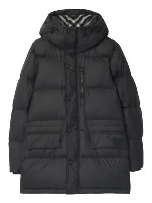 Burberry Quilted Hooded Puffer Jacket - Black