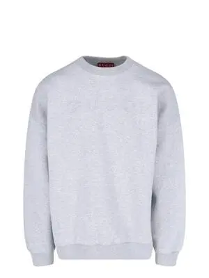 Gucci Embossed Logo Crewneck Sweatshirt - Gray