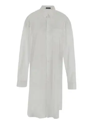 ANN DEMEULEMEESTER Oversized Button-up Long Shirt - White