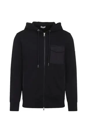 Moncler Zipped Hoodie - Black