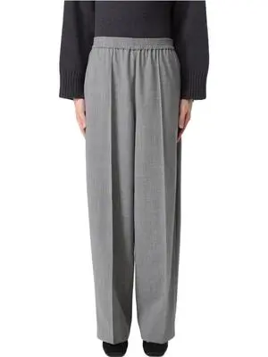 Fabiana Filippi High Waisted Pleated Casual Pants - Gray