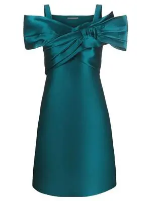 Alberta Ferretti V-neck Mini Dress - Green