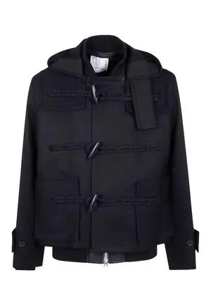Sacai Hooded Toggle-fastening Jacket - Black