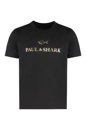 Paul & Shark Logo Print T-shirt - Black