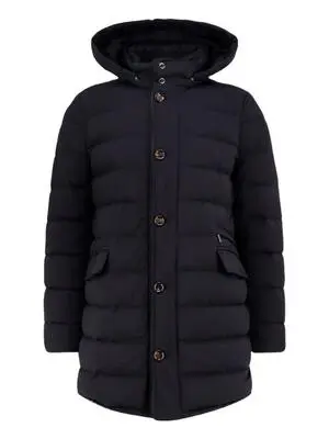 MOORER Calandri Padded Hooded Jacket - Black
