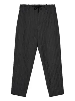 Dries Van Noten Textured Elastic Waist Pants - Black