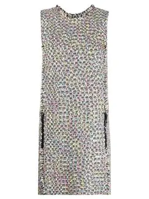 Emporio Armani Sleeveless Tweed Dress - Gray