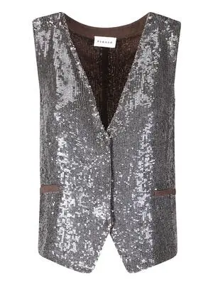 P.A.R.O.S.H P.A.R.O.S.H. Sequin Embellished V-Neck Gilet