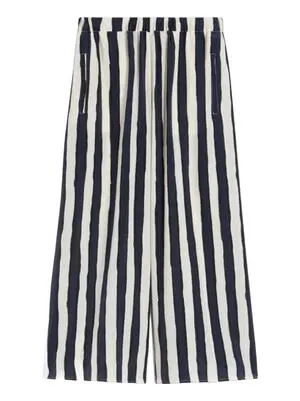 Max Mara Nirvana Striped Trousers - Navy Blue