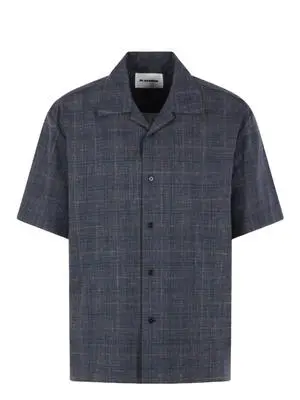 JIL SANDER Checked Buttoned Shirt - Grey