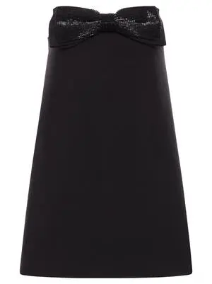SELF-PORTRAIT Self-Portrait Crepe Bandeau Mini Dress